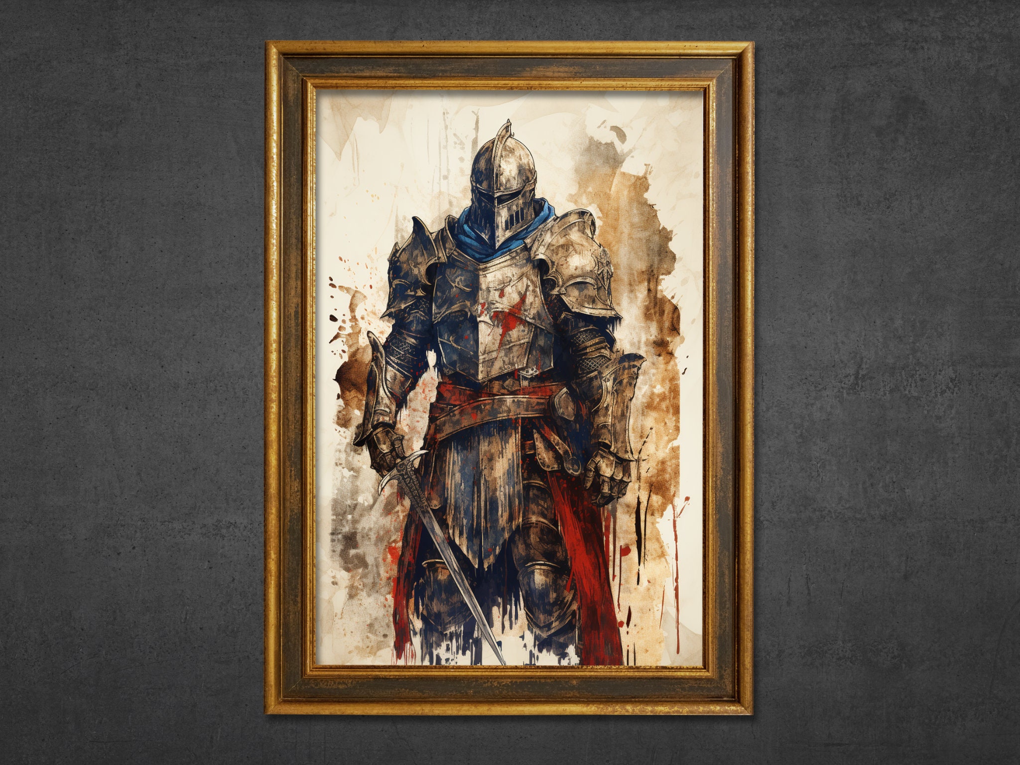Knight Art 4K Wall Art Fantasy Poster Instant Download - Etsy