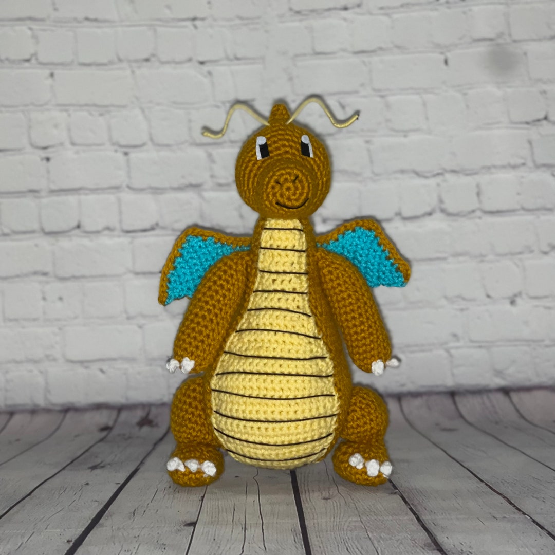 Handmade Crochet Dragonite, Amigurumi Dragonite - Etsy