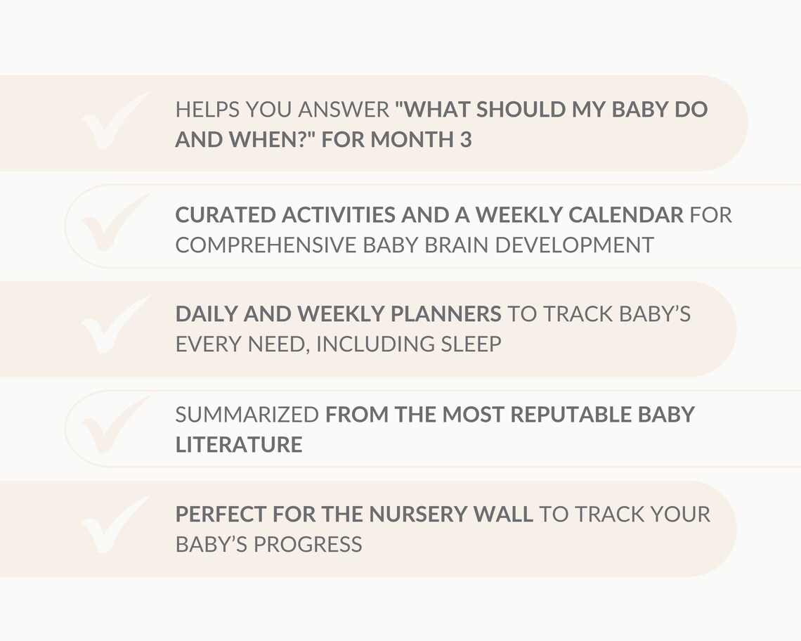 Month 3 (9-12 Week) Baby Brain Development Tracker, Baby Care Log, Brain Development Activities ...
