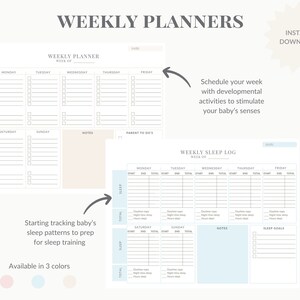 Month 3 (9-12 Week) Baby Brain Development Tracker, Baby Care Log ...