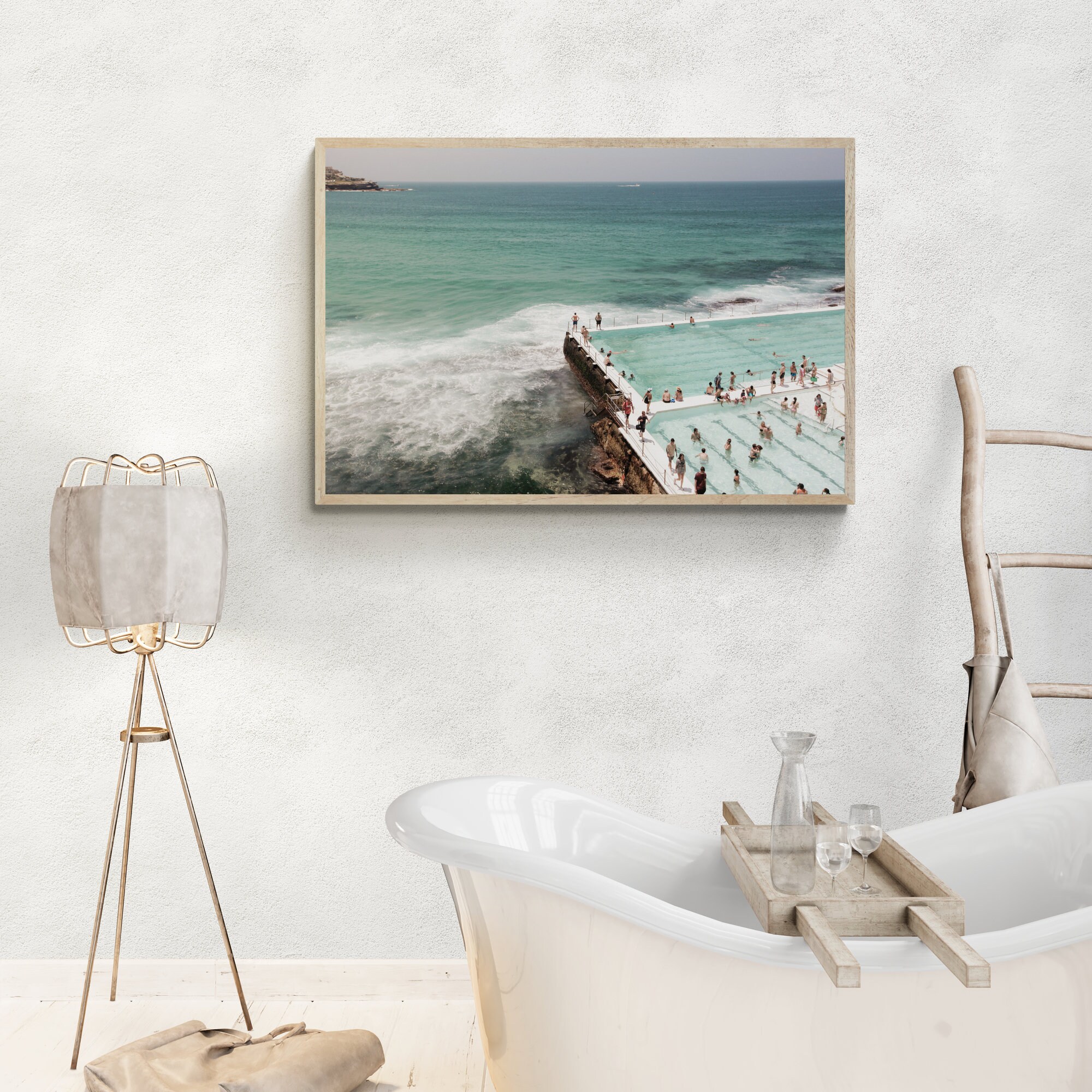 Sunny Bondi Beach Printable Digital Download, Sydney Coastal Art ...