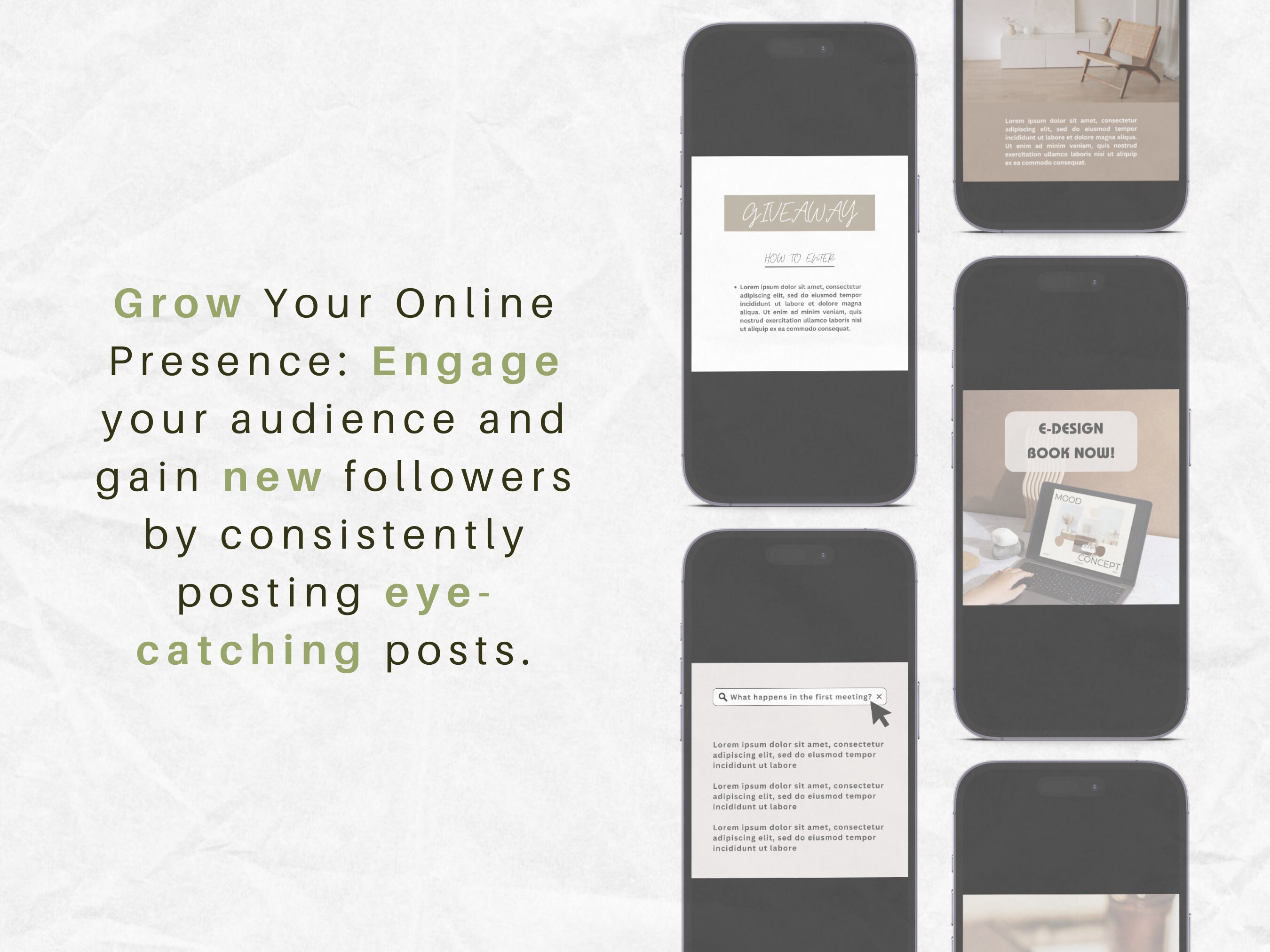 52 Instagram Grid Templates | Interior Design | Freelance ...