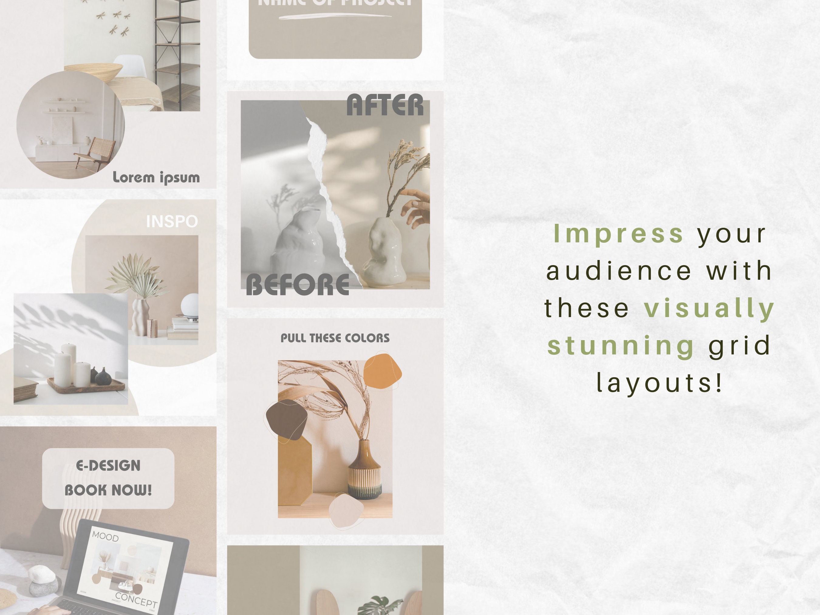 52 Instagram Grid Templates | Interior Design | Freelance ...