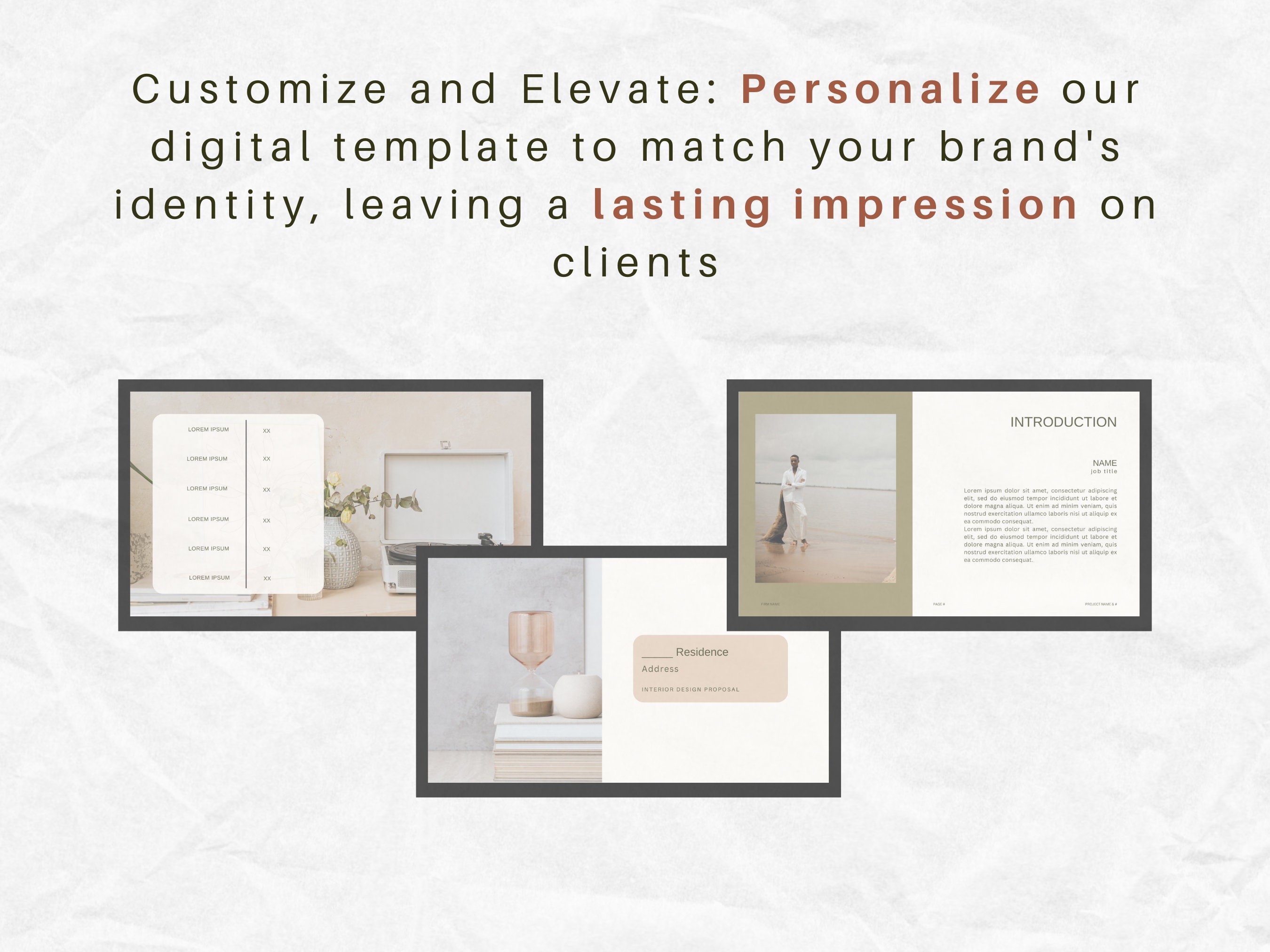 Interior Design Project Proposal Template and Portfolio | Comprehensible | Editable | Canva ...