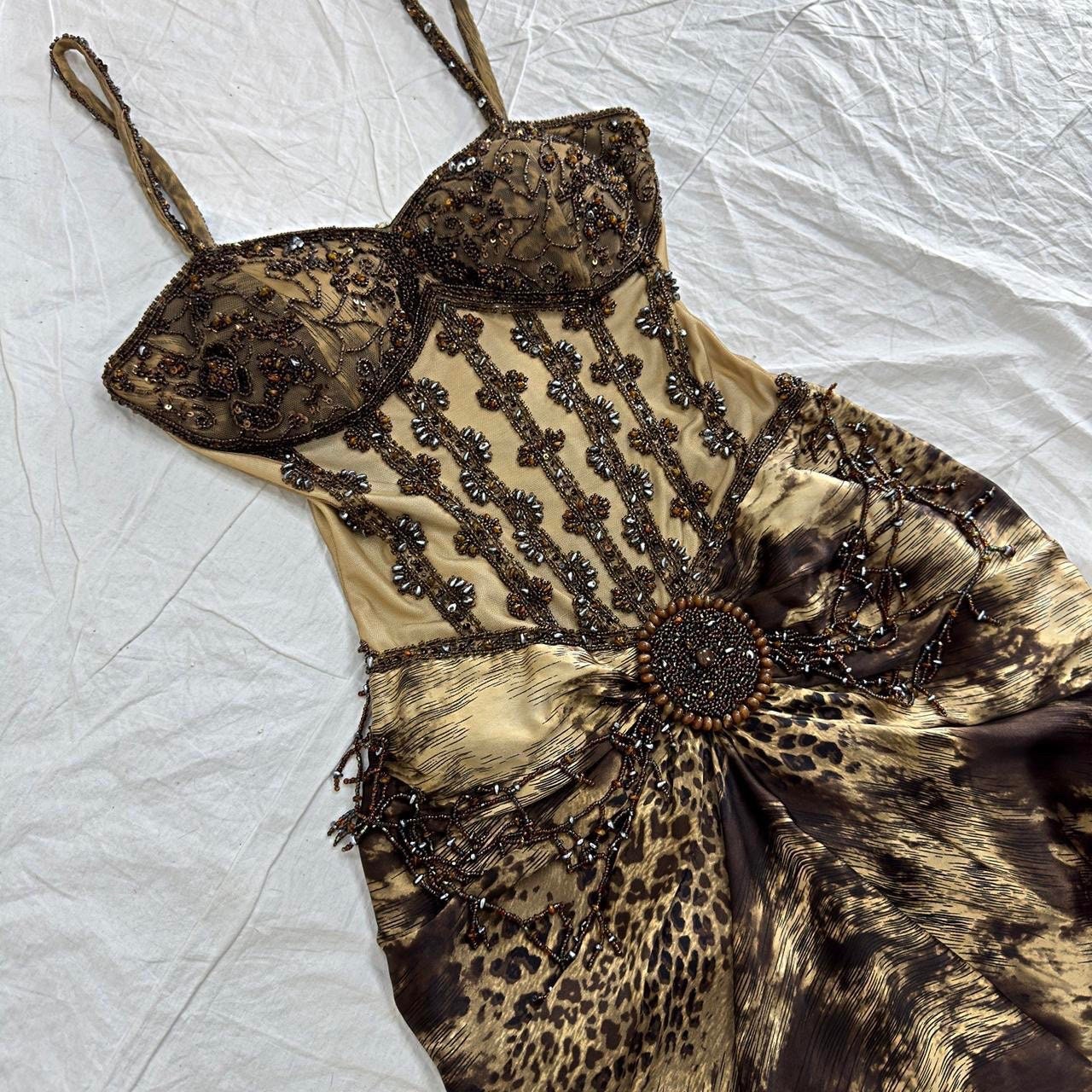 Luxury Vintage Silk Beaded Embroidery Leopard Dress - Etsy