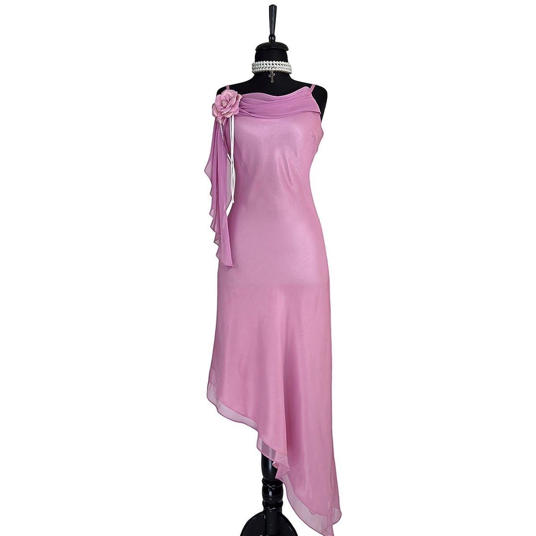 Fairycore Vintage Long Dress , Stunning Vintage Chiffon Asymmetric ...