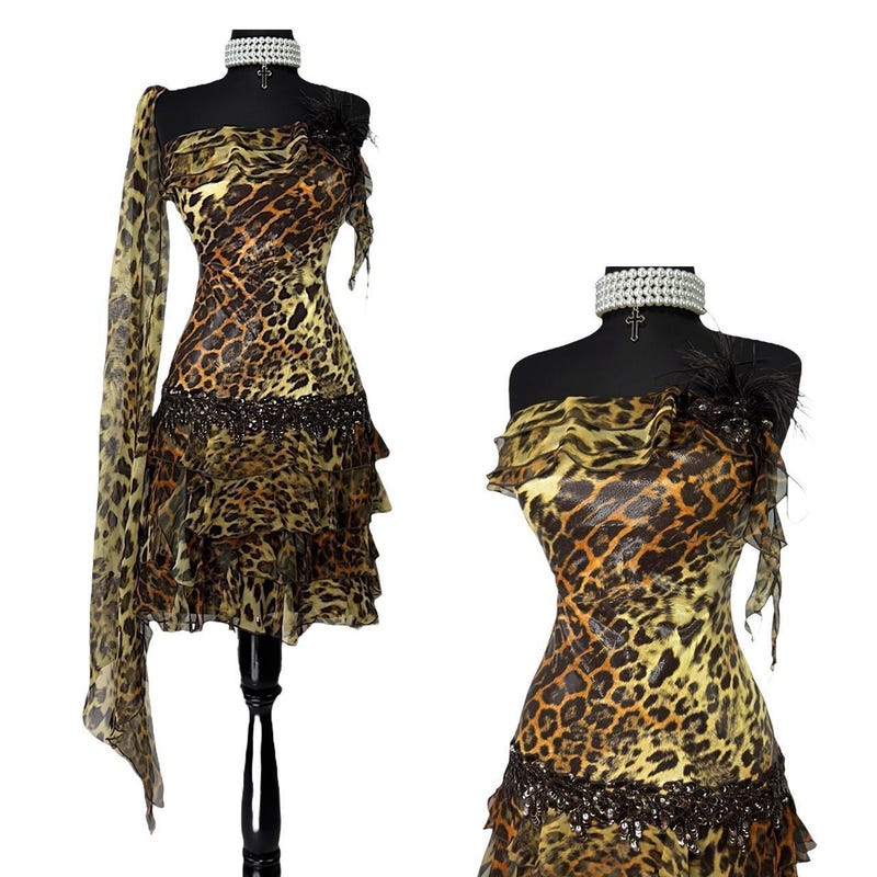 Print Cocktail Dress - Etsy