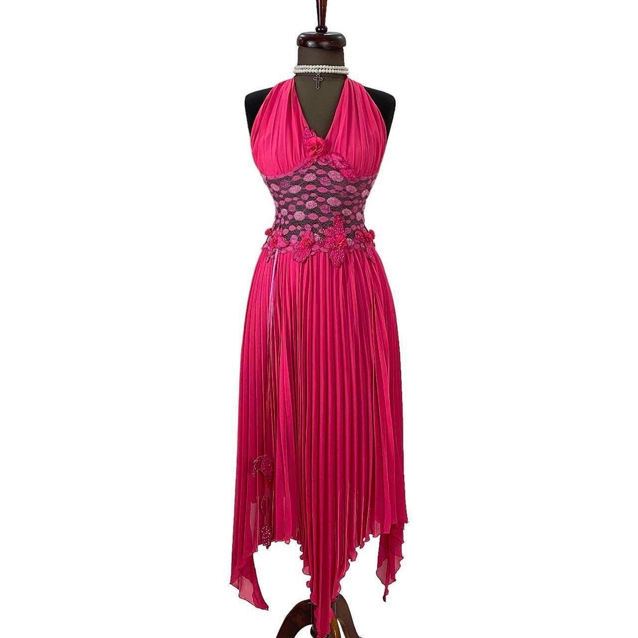 Vintage Pink Transparent Dress Vintage Pink Halter Neck Prom Dress - Etsy