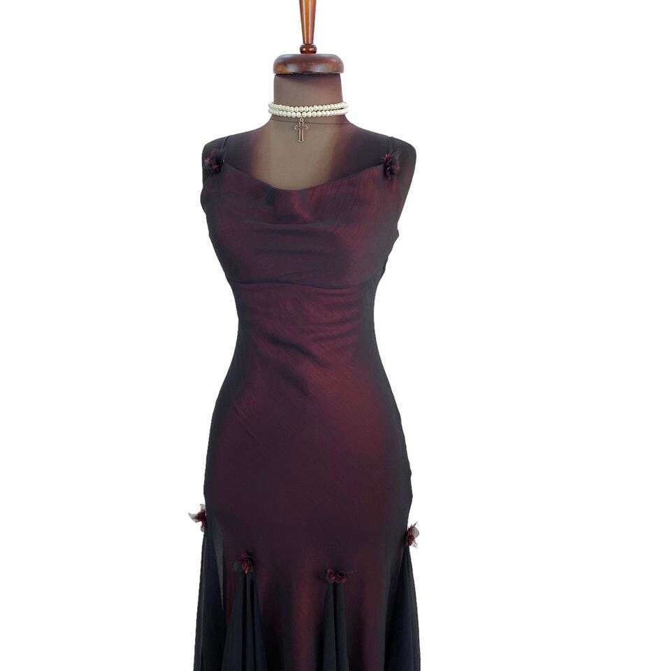 Gothic Vampire Prom Dress Chiffon Maxi Dress Asymmetrical Ballgown - Etsy