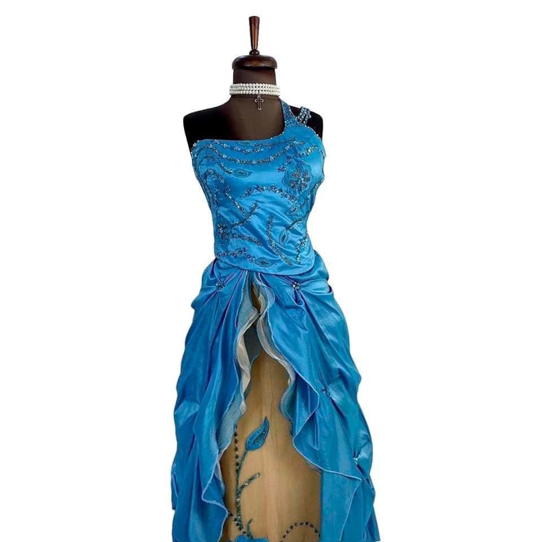 Vintage Princess Baby Blue Prom Dress , Silk Ballgown - Etsy