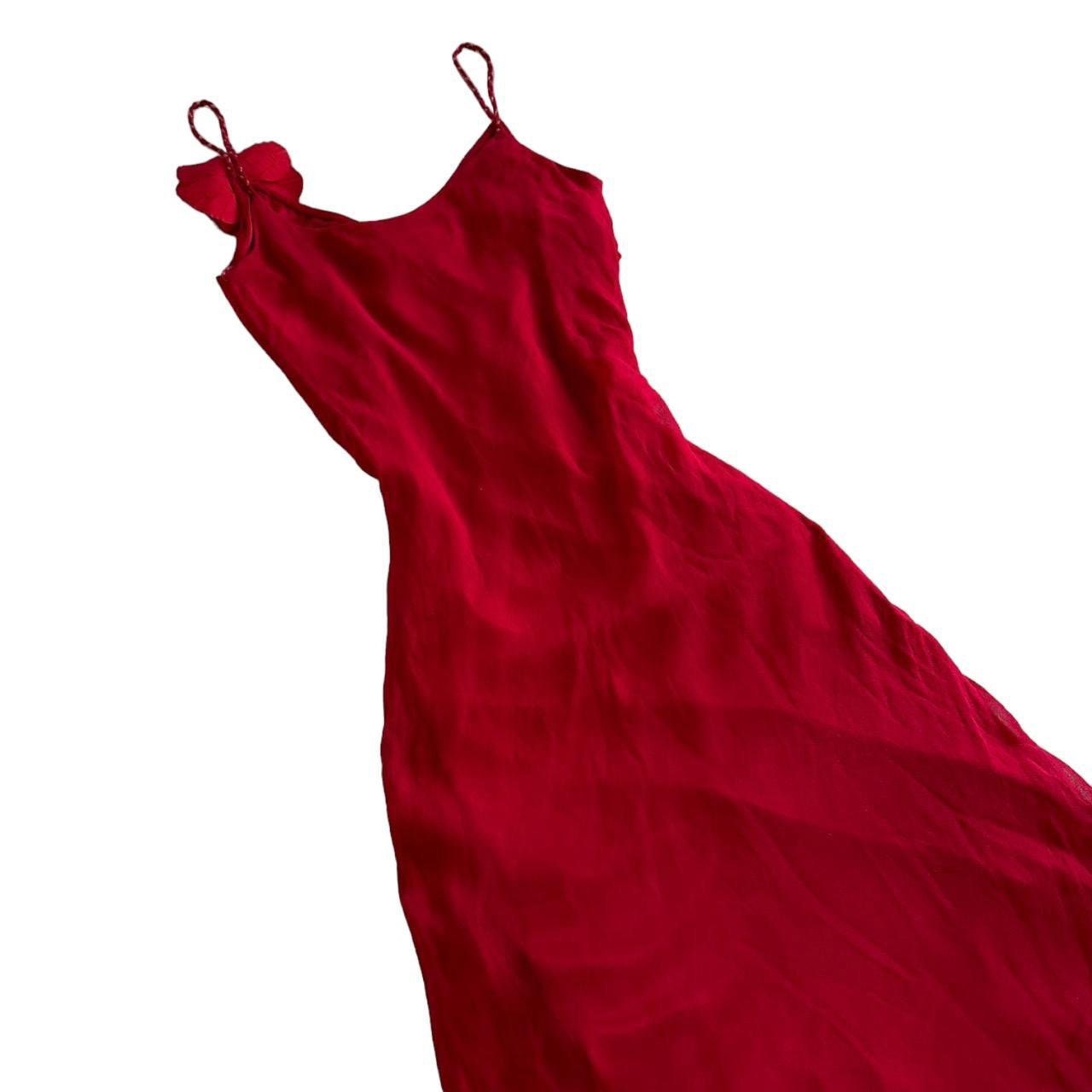 Sz M| Vintage Pink %100 Silk Siren Dress , Beaded Embellishment Maxi ...