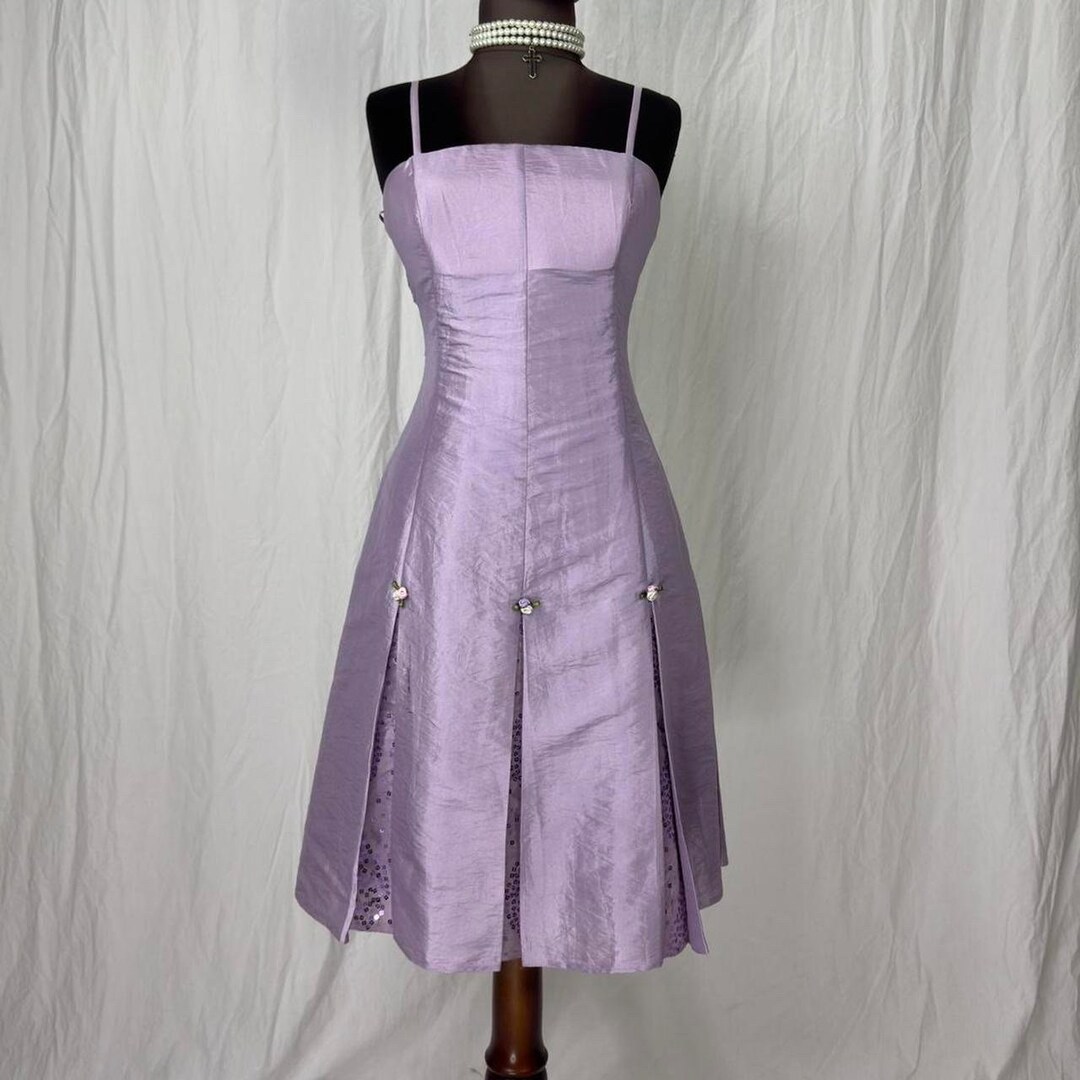 Vintage Taffeta Dress , Purple Y2k Dress - Etsy