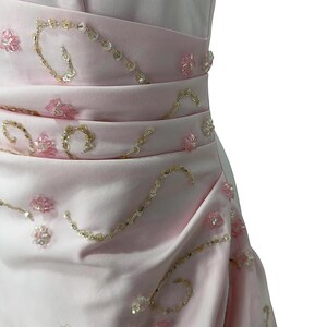 Vintage Baby Pink Beaded Prom Dress , Pink Maxi Ballgown , Y2k Beaded Occasion Maxi Dress - Etsy