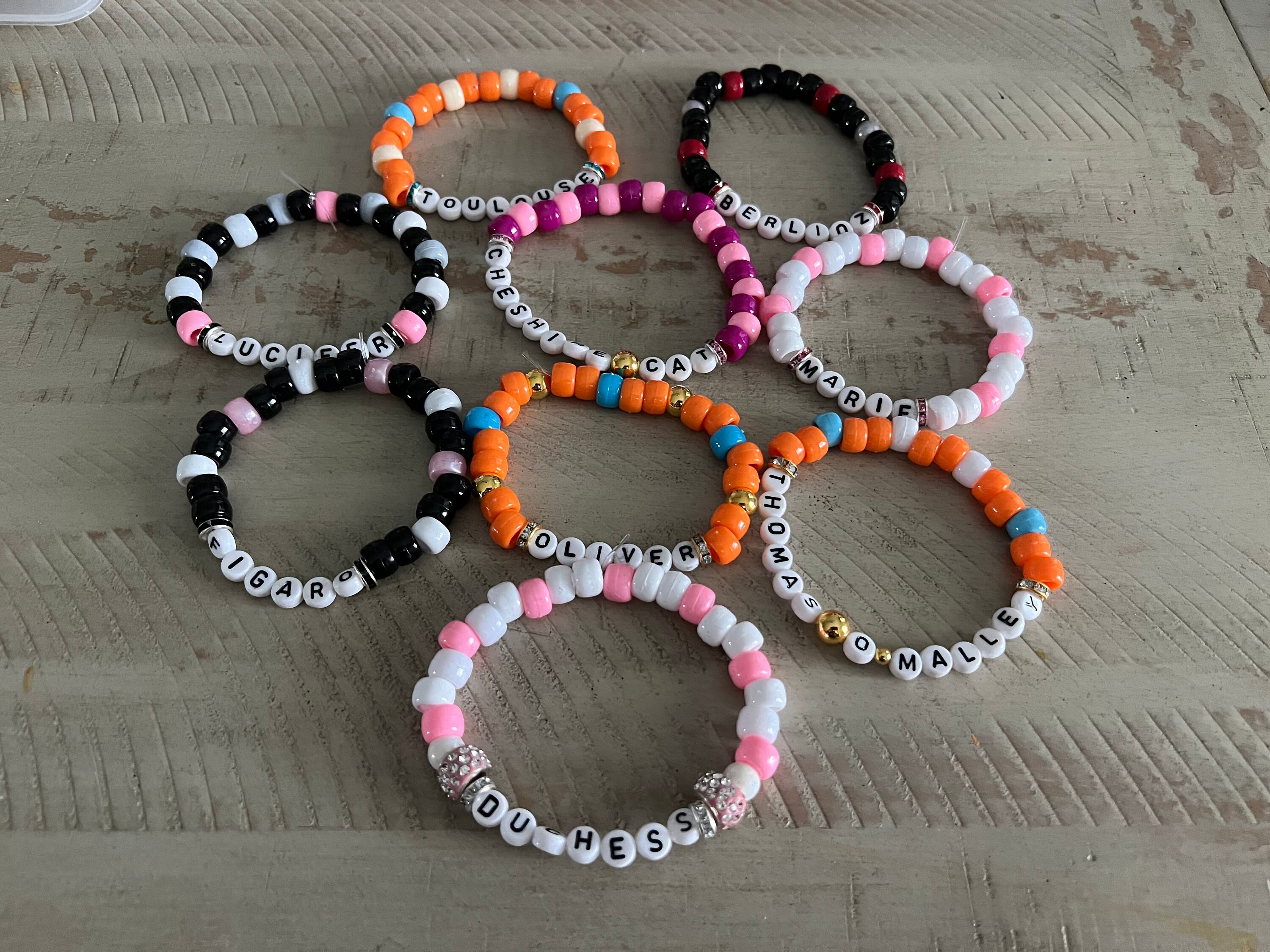 Disney Cats Themed Disney Friendship Bracelets mystery Set of Five ...