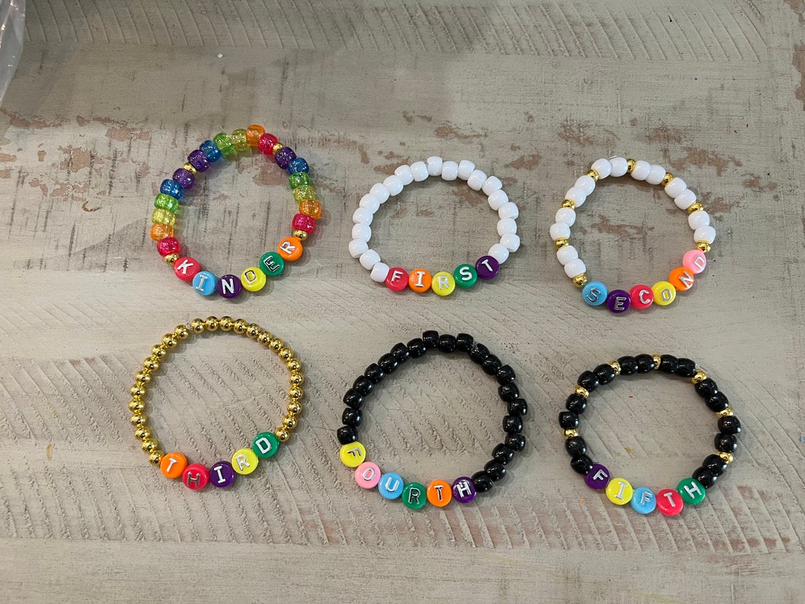 Grade Level Bracelets School Bracelets Teacher Bracelet - Etsy