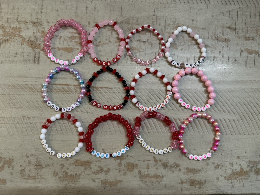 Cute Valentine's Day Bracelets, Custom Bracelets, Valentine's Day Gift ...