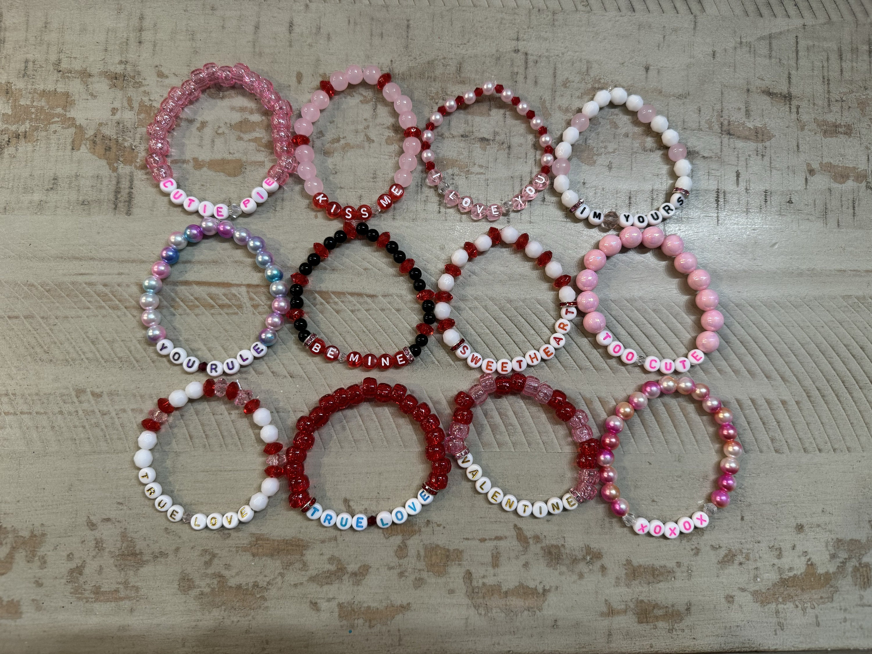 Cute Valentine's Day Bracelets, Custom Bracelets, Valentine's Day Gift ...