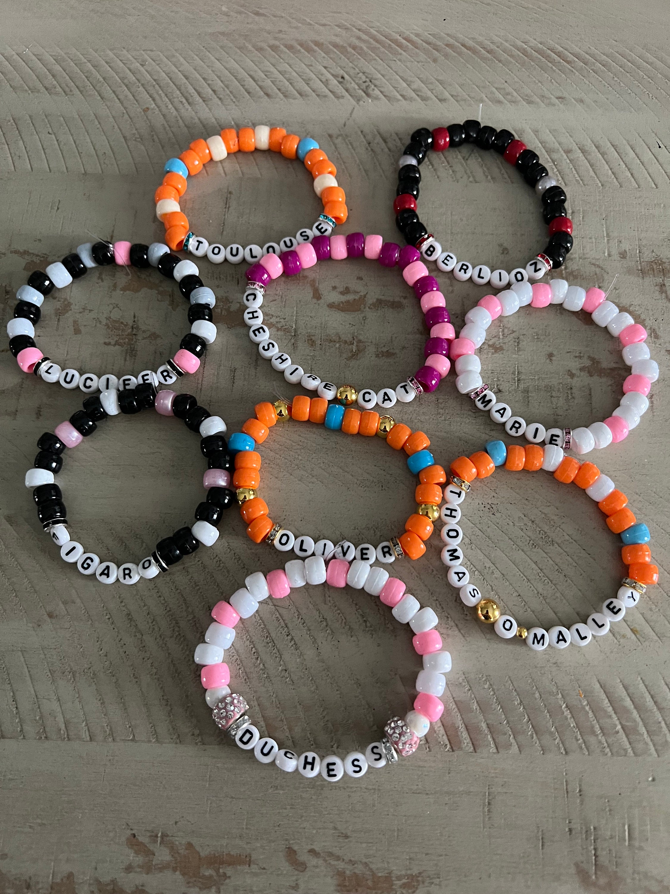 Disney Cats Themed Disney Friendship Bracelets mystery Set of Five ...