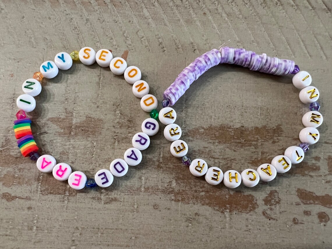 Grade Level Bracelets School Bracelets Teacher Bracelet - Etsy