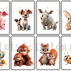 Animals Flashcards for Kids, Suitable for Kindergarten PDF Printable ...