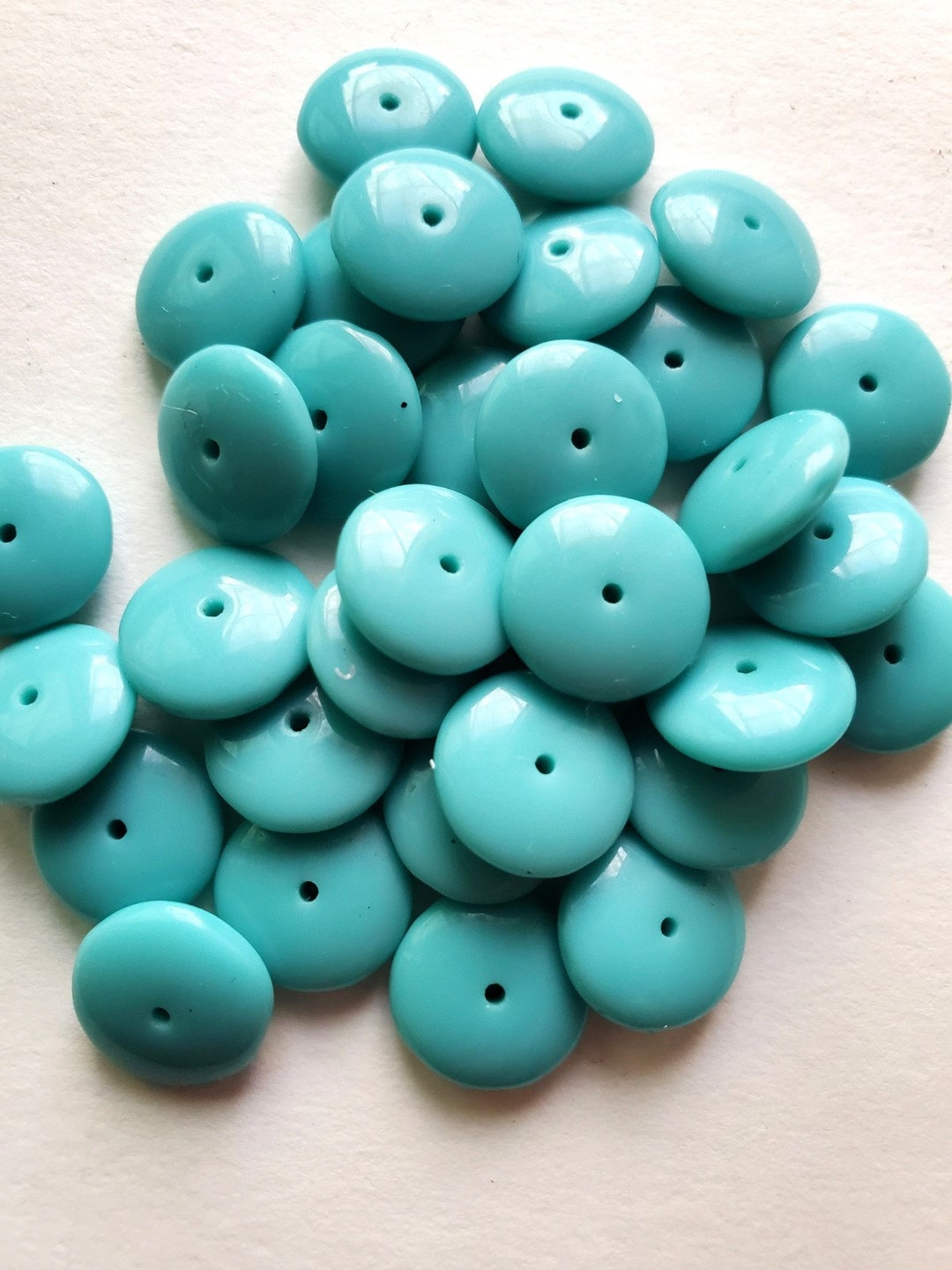 Vintage Japanese Blue Lentil Beads EB43 - Etsy