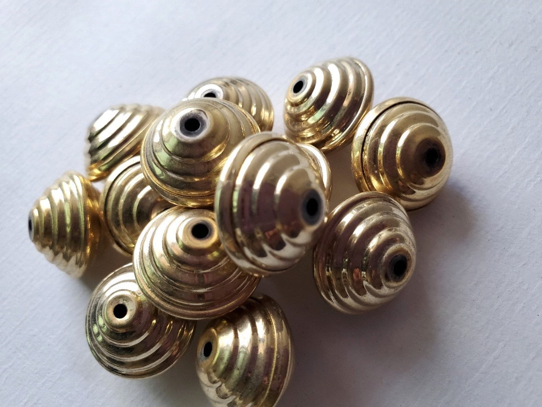 10 Large Metal Bicones EB37 - Etsy