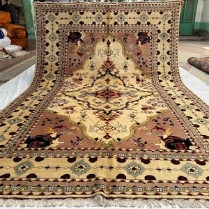 9x12 Yak Gul Area Rug Large Oriental Rug Soft Oriental Rug Turkmen ...