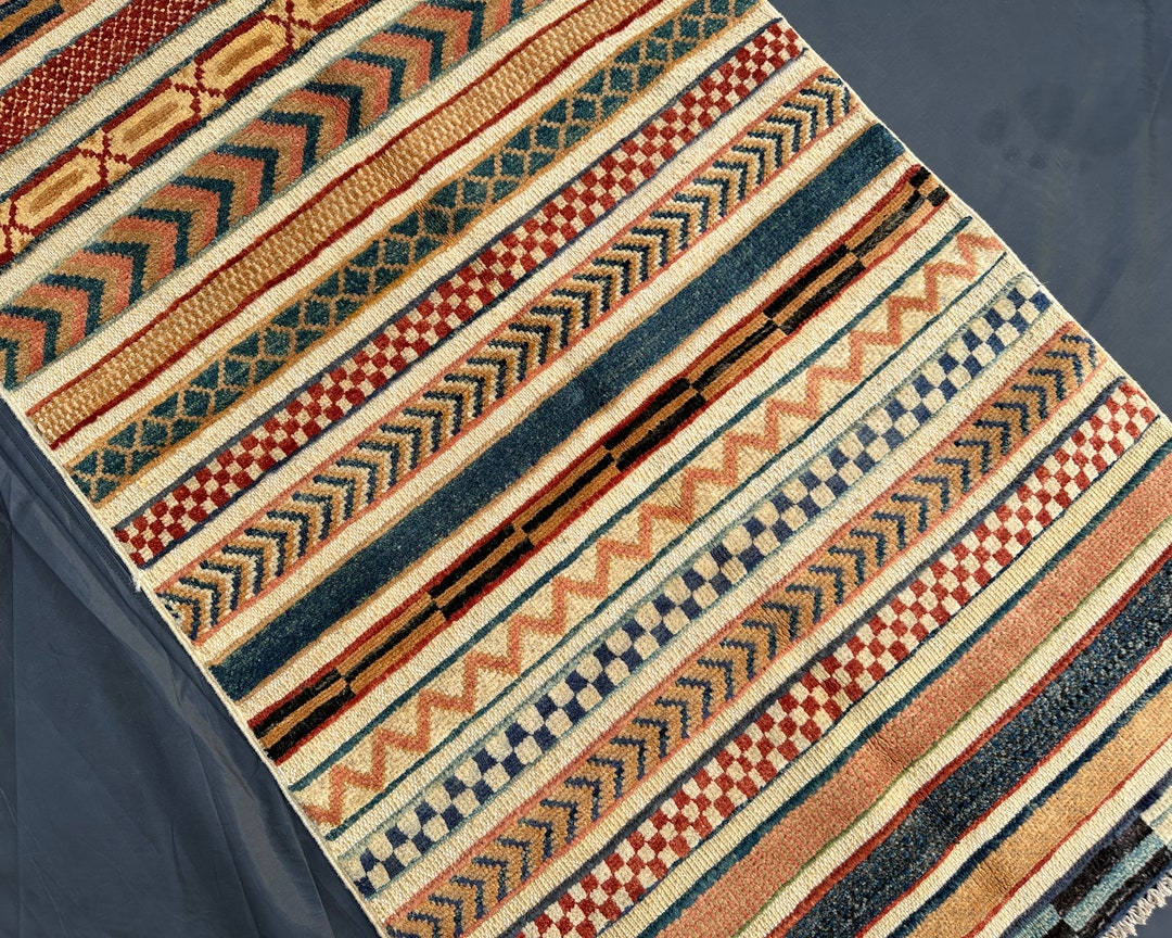 Yellowish Bar Jesta Rug 3x4 Small Tribal Rug 80x120 Cm Handmade Natural ...