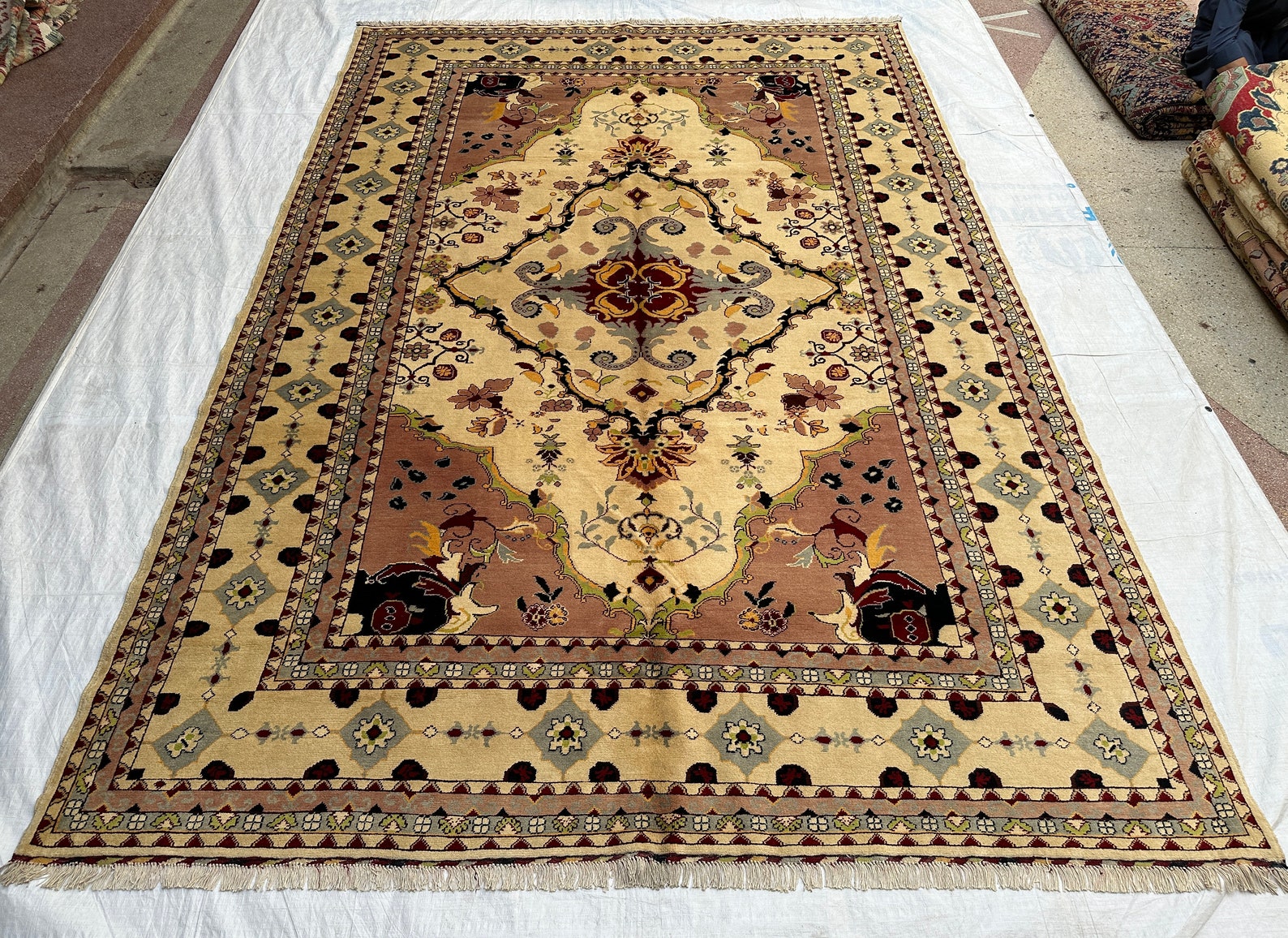 9x12 Yak Gul Area Rug Large Oriental Rug Soft Oriental Rug Turkmen ...
