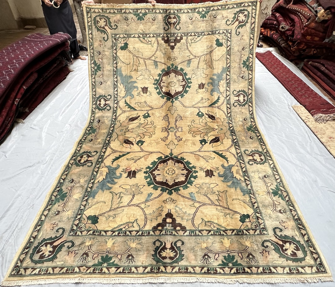 Sultani Handmade Chobi 6x9 FT, Wool Area Rug Soft Tribal Design Rug ...