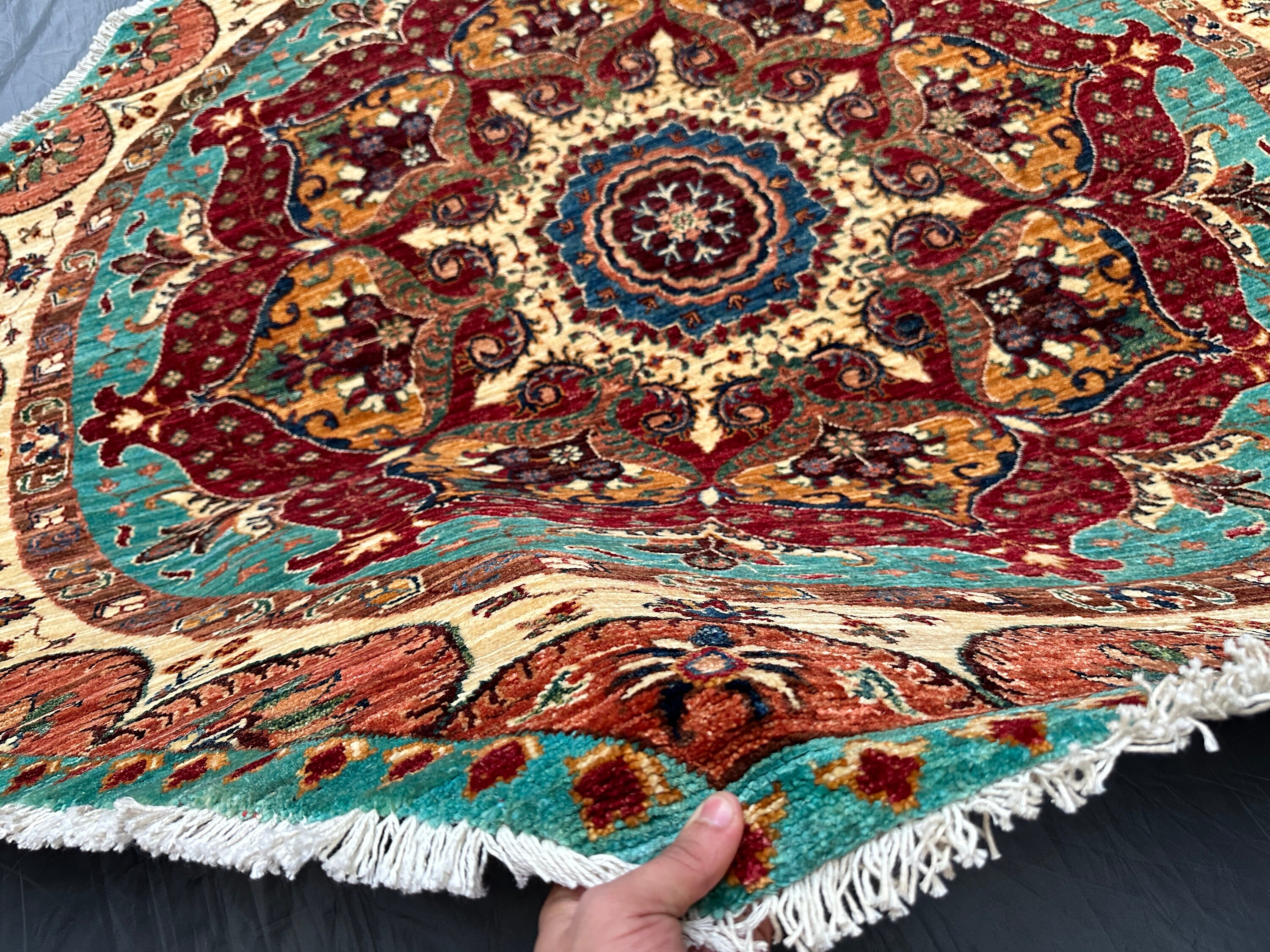 6 Ft X 6 Ft Afghan Washable Circle Shape Rug Top Quality - Etsy