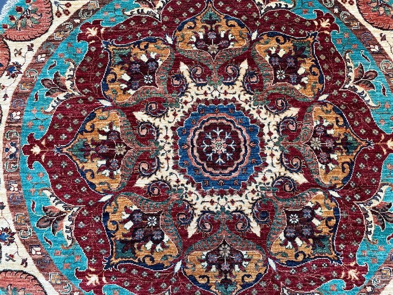 6 Ft X 6 Ft Afghan Washable Circle Shape Rug Top Quality - Etsy
