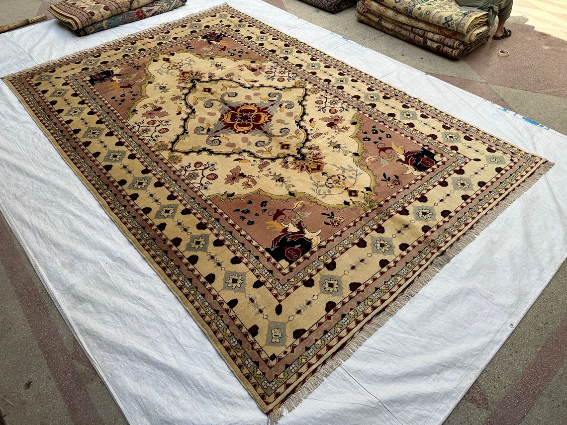 9x12 Yak Gul Area Rug Large Oriental Rug Soft Oriental Rug Turkmen ...