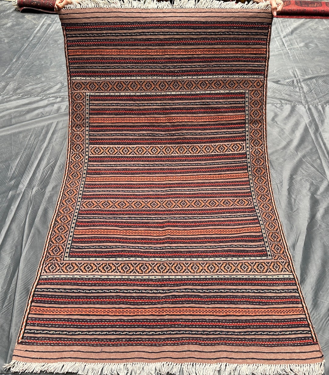3x5 Afghan Handmade Orange 1960s Maliki Killam Rugs-soft Oriental ...