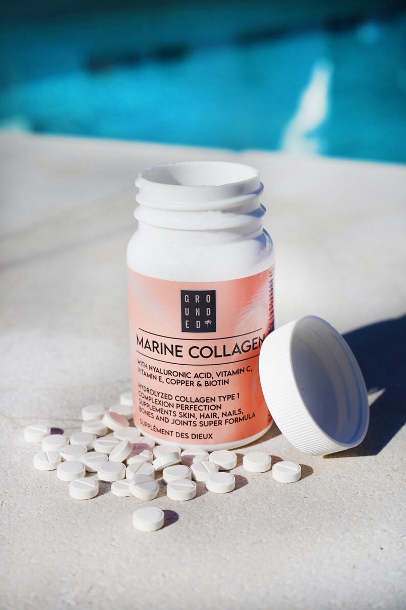 Marine Collagen, Hyaluronic Acid, Biotin Vitamin C and Copper Tablets ...