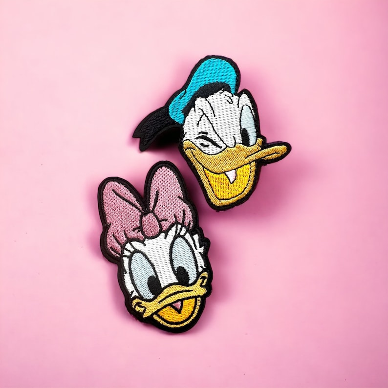 Donald Duck Embroidered Patch, Daisy Duck Embroidered Patch, Iron in ...