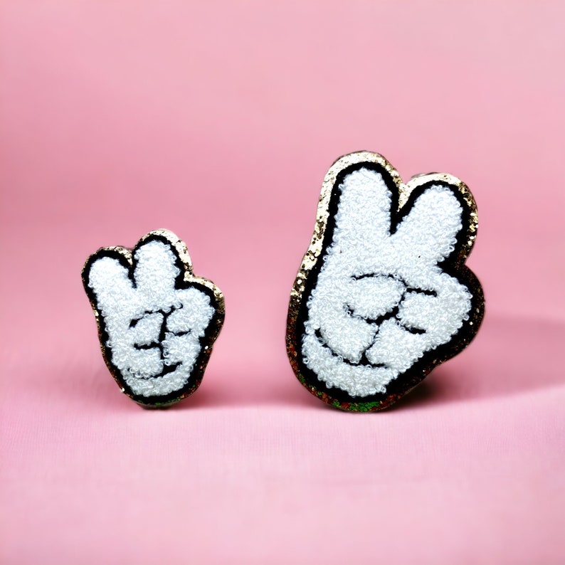 Mickey Mouse Peace Sign Chenille Embroidered Iron on Patch - Etsy
