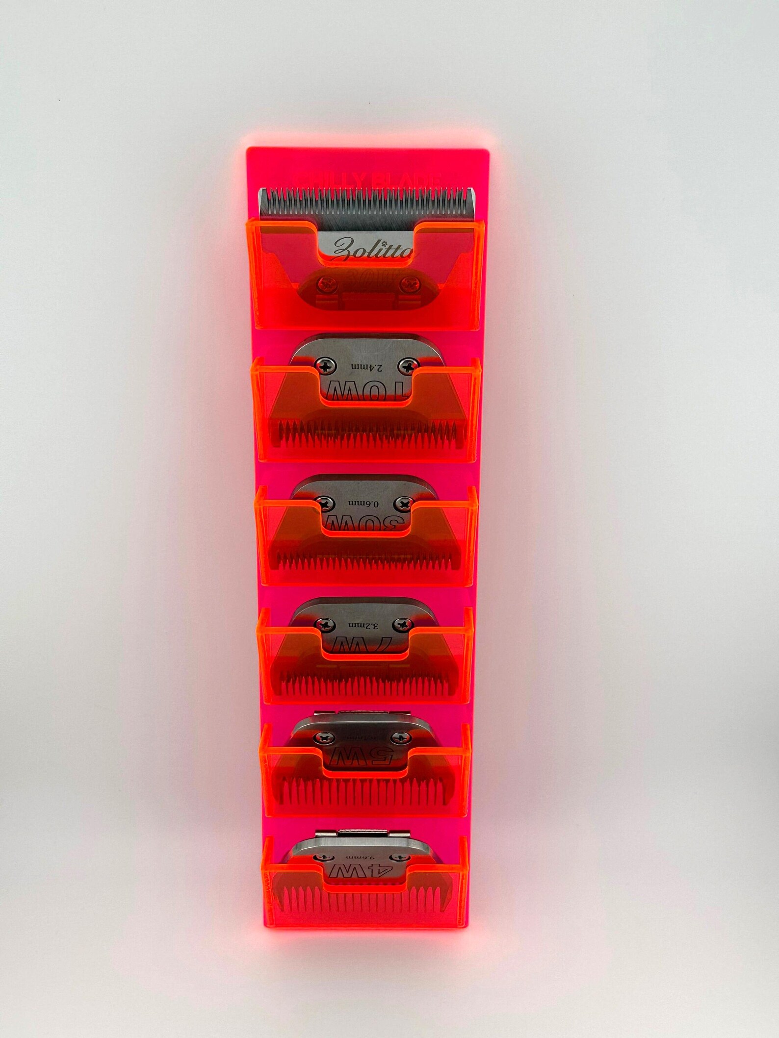 Wide Blade Holder WALL MOUNT ONLY 6 Spaces Holder Tray Organizer Caddy ...