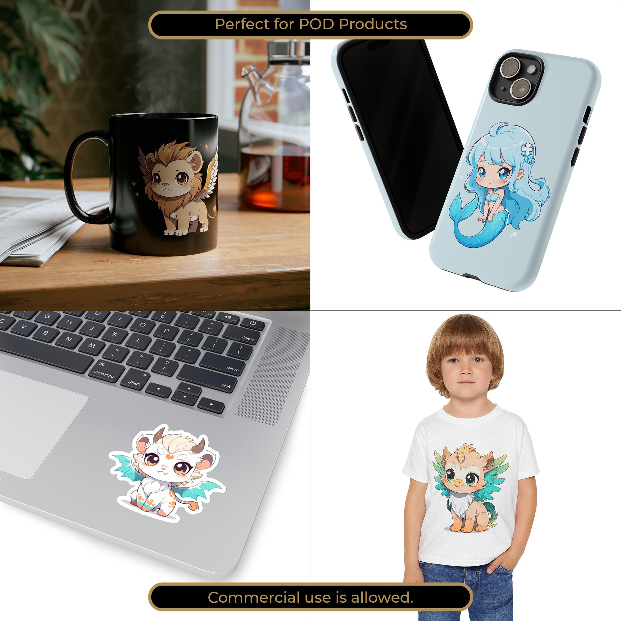 Leonardo.ai Prompts for Chibi Fantasy Creatures Clipart, Cute Character ...