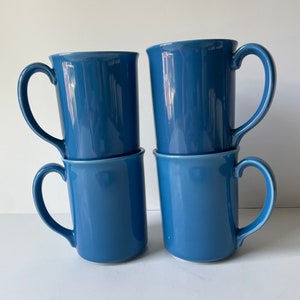Set of 4 Corning Blue Mugs - Etsy