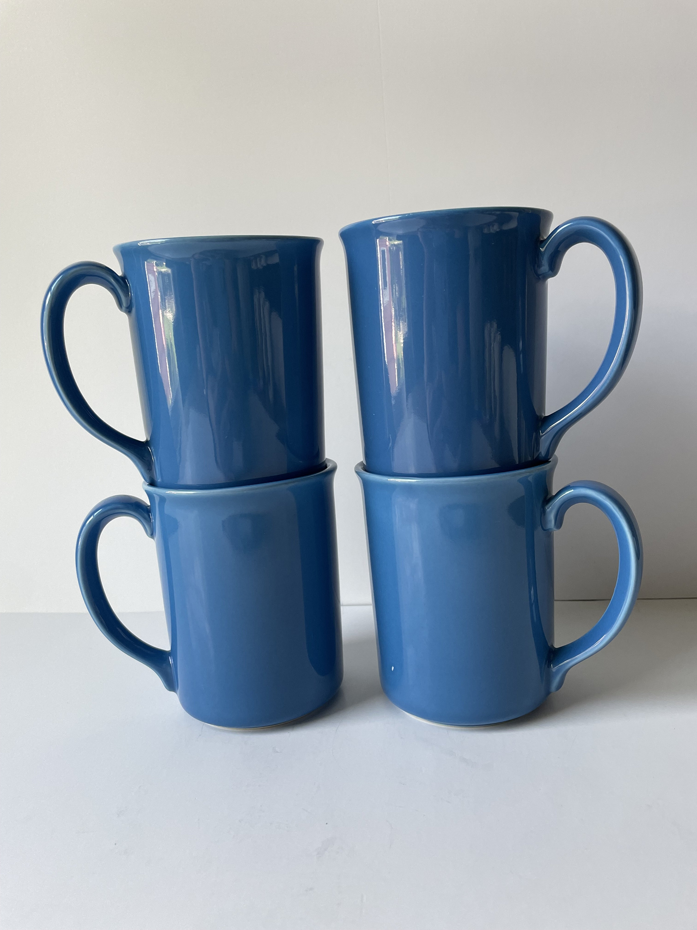 Set of 4 Corning Blue Mugs - Etsy
