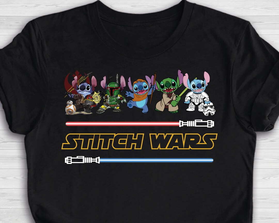 Stitch Wars Shirt, Disney Star Wars With Stitch Shirt, Stitch With the ...