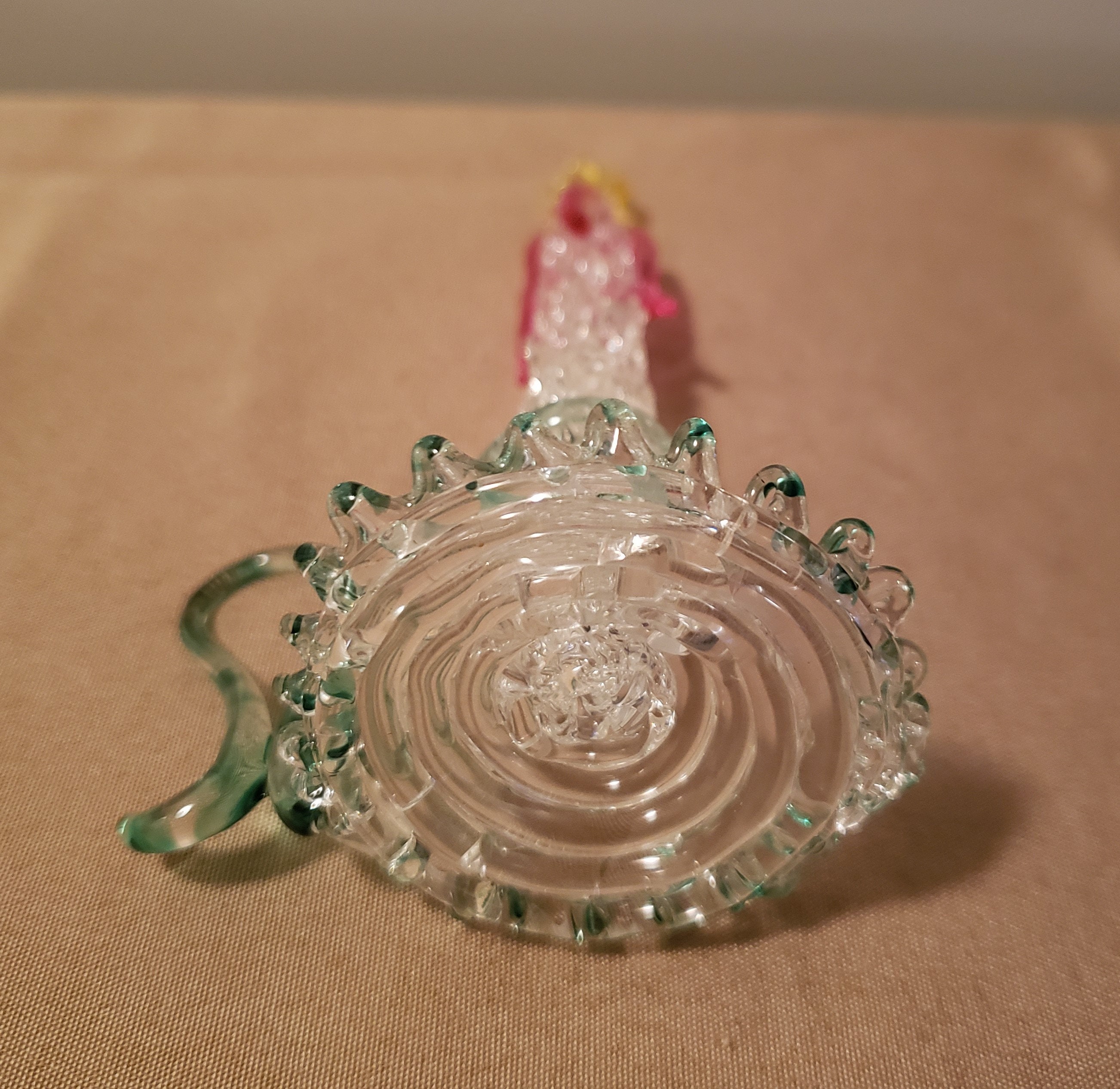 Candlestick - Handblown Spun Glass - Etsy