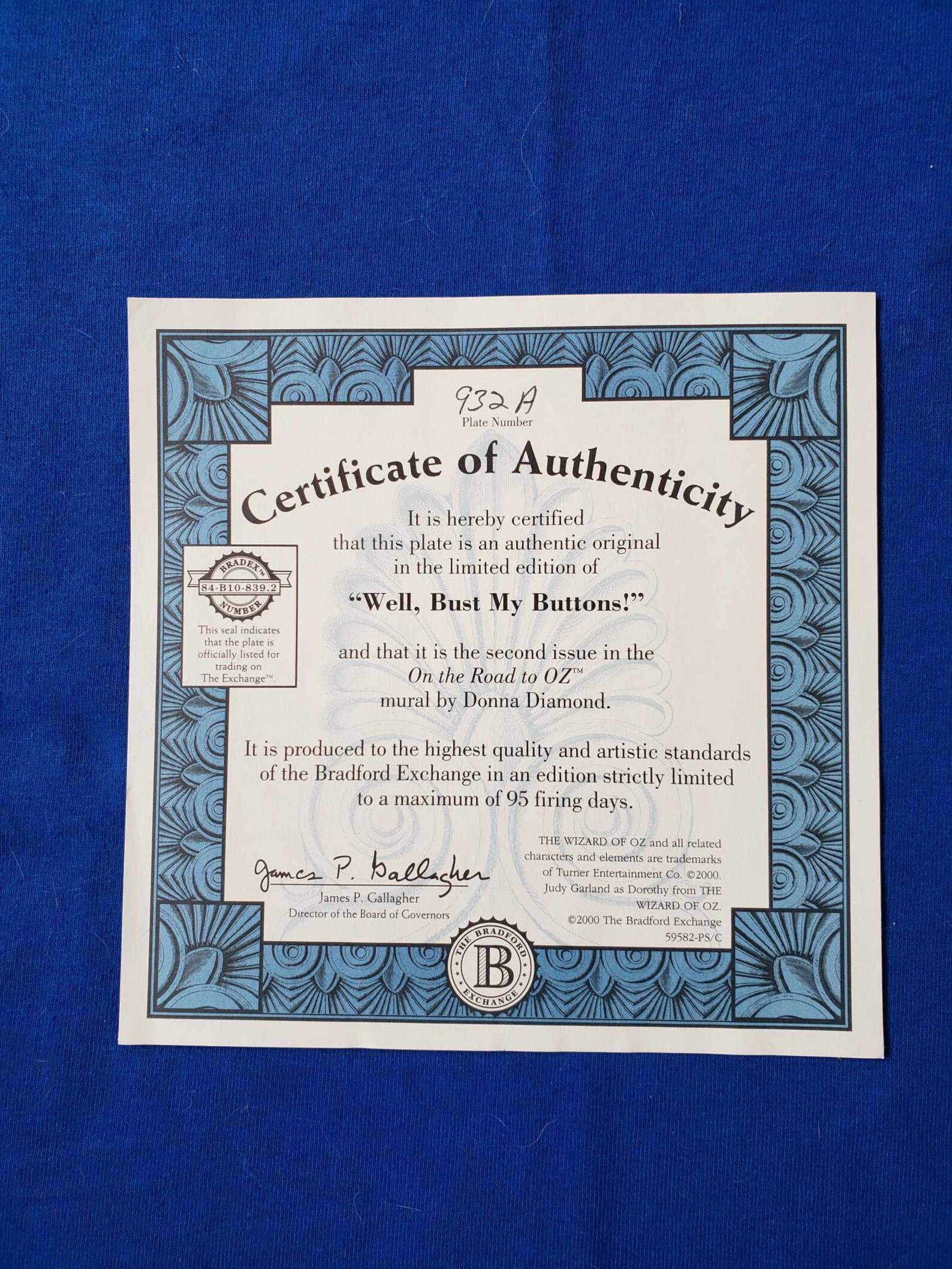 Well, Bust My Buttons is the Second Issue in the on the Road to OZ ...