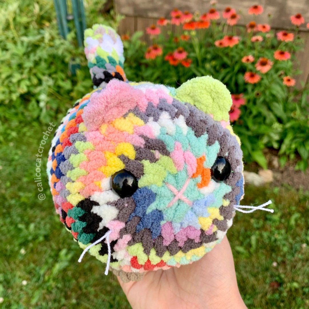 Scrappy Loaf Cat, Crochet Loaf Cat Plush, Colorful Cat Crochet - Etsy