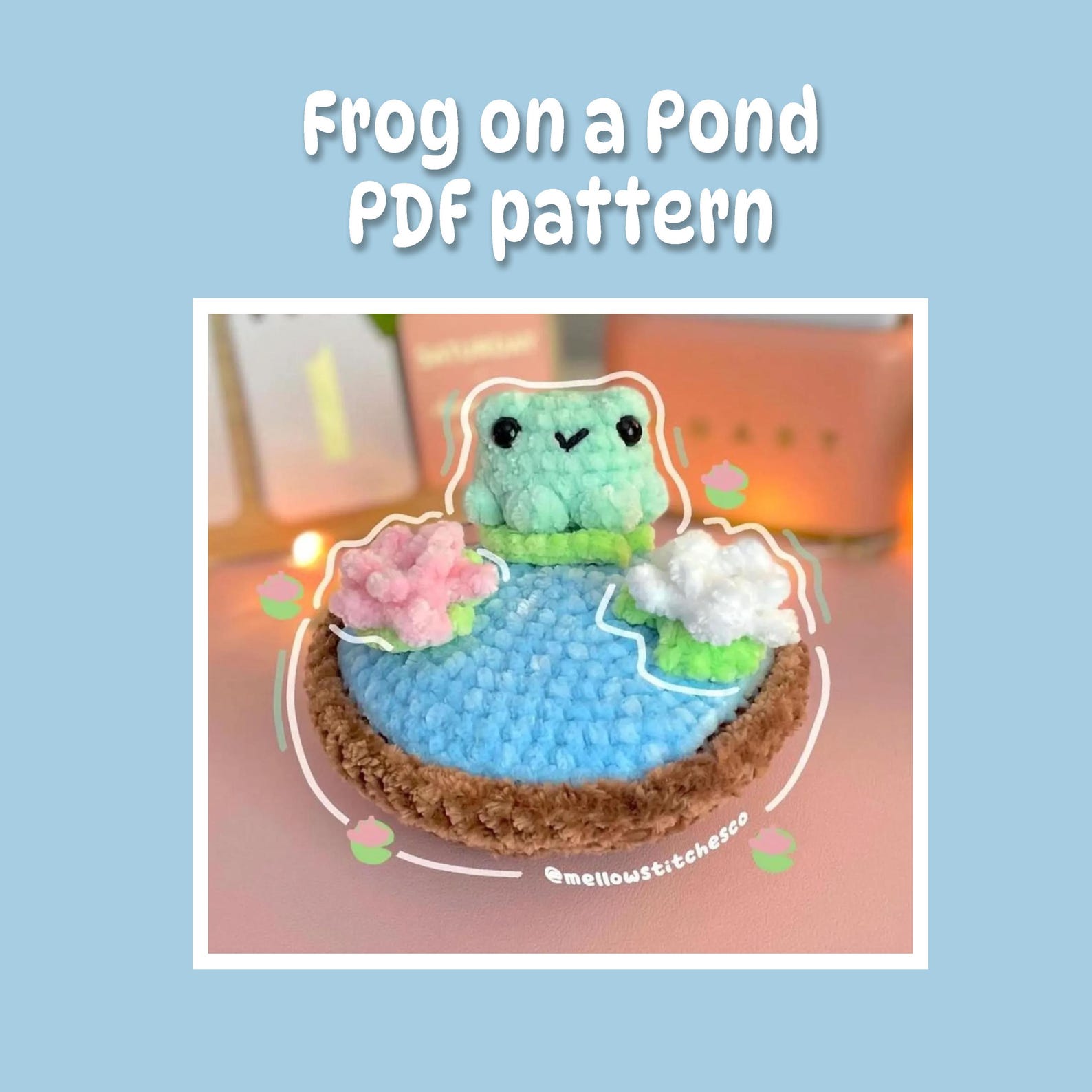 Frog on a Pond Crochet PDF Pattern | Digital Crochet Pattern ...