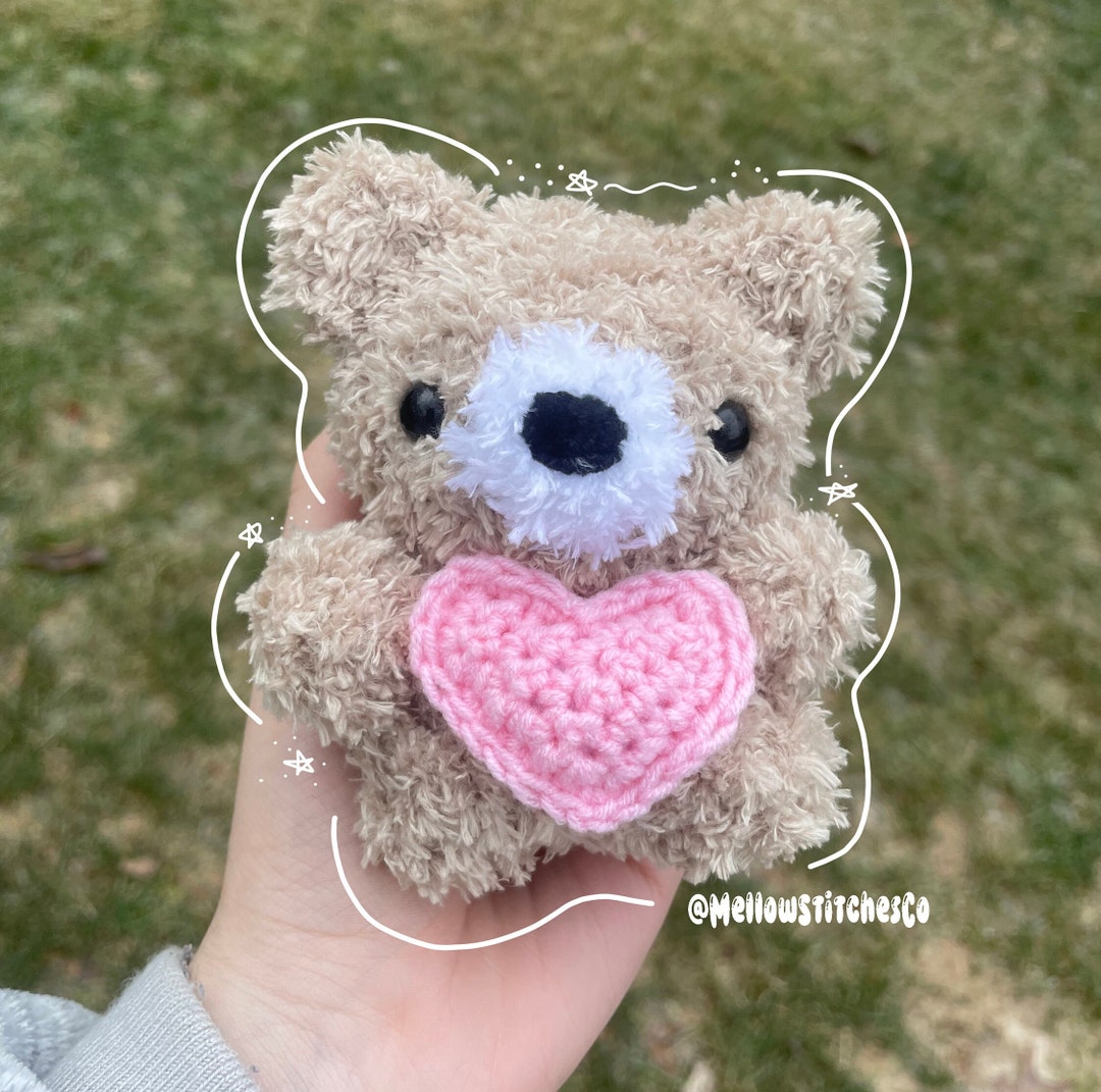 Mellowstitchesco | Crochet Fuzzy Bear | Crochet Teddy Bear | Handmade ...
