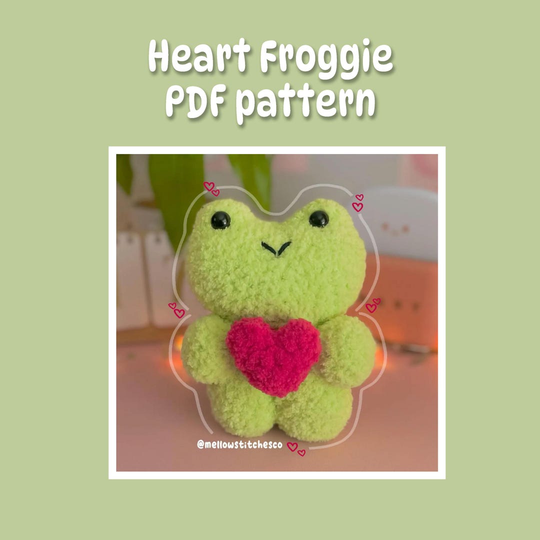 Heart Froggie Crochet PDF Pattern | Digital Crochet Pattern ...