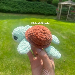 Custom Plush Crochet Baby Turtle | Turtle Stuffed Animal | Turtle ...