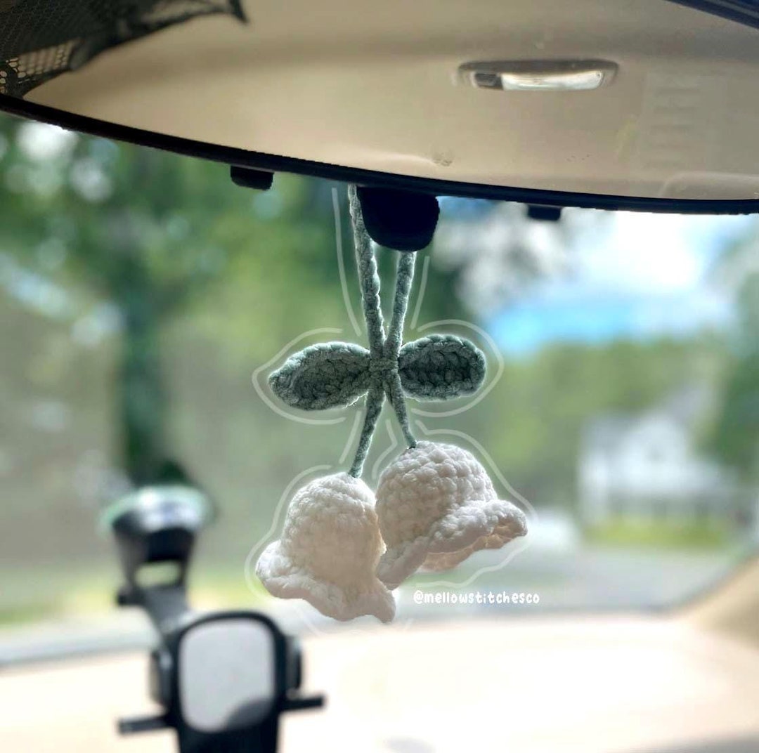 CUSTOM COLORS Lily of the Valley Car Decor | Lily Bag Charm | Lily Car ...